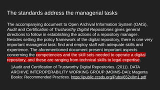 Convergence of digital preservation practices with digital repositories ...