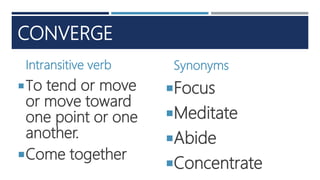 Convergence to god's promises | PPT