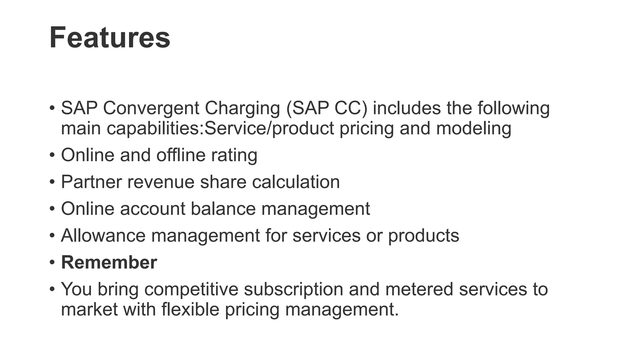 SAP Convergent billing presentation standard | PPTX