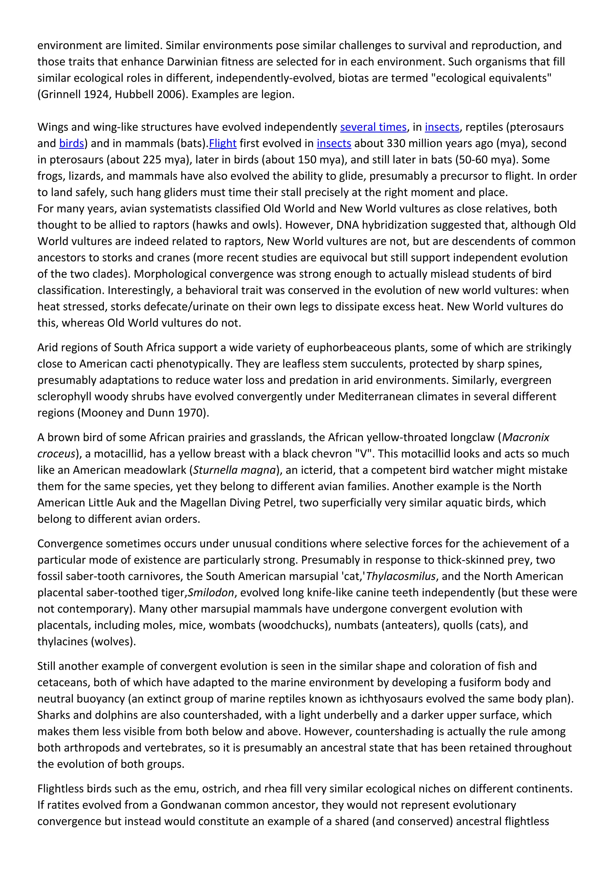 Convergent evolution | PDF
