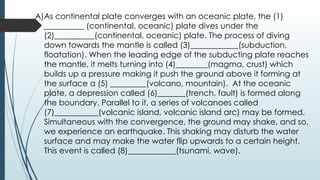the types of convergent plate boundaries | PPTX
