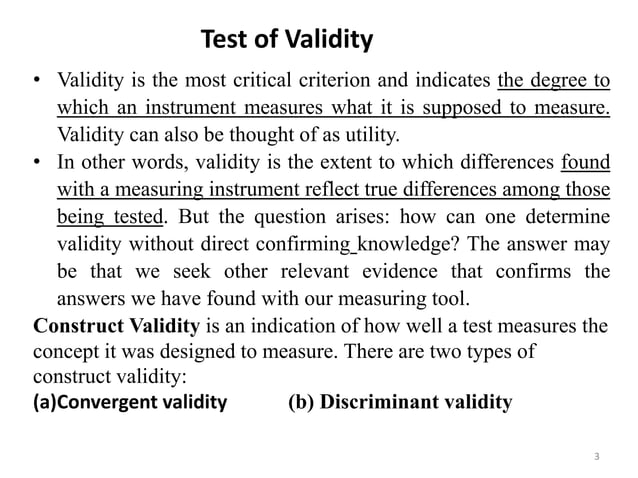 Convergent Validity And Discriminant Validity.ppt | Resume Writing and ...
