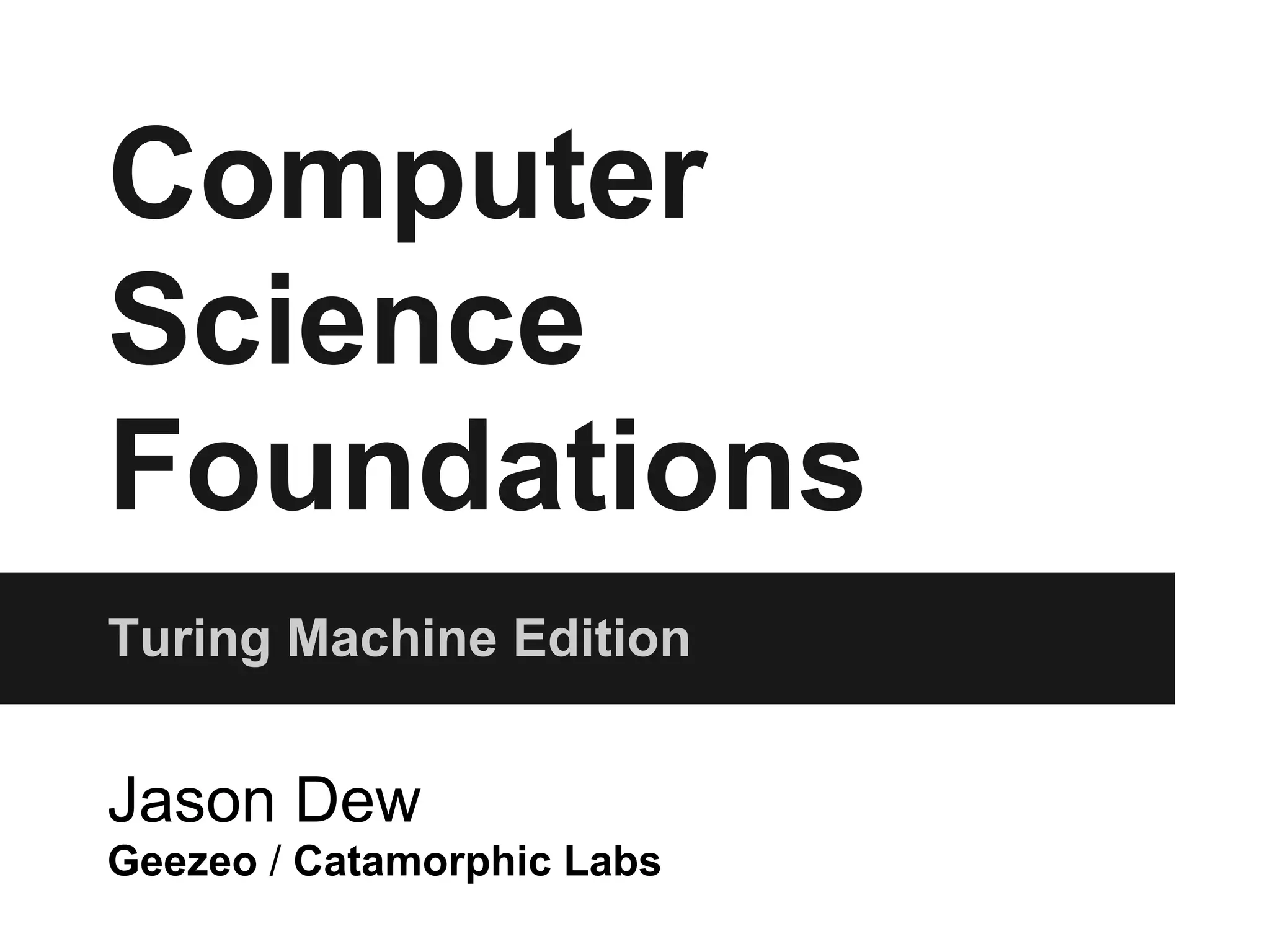 Computer Science Fundamentals - Turing Machines | PPT