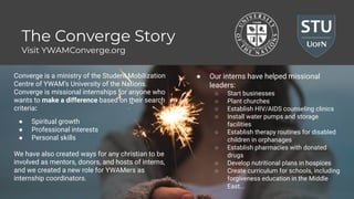 Converge story & goals | PDF