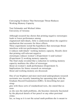 Understanding Stereotypes For Cognitive Design