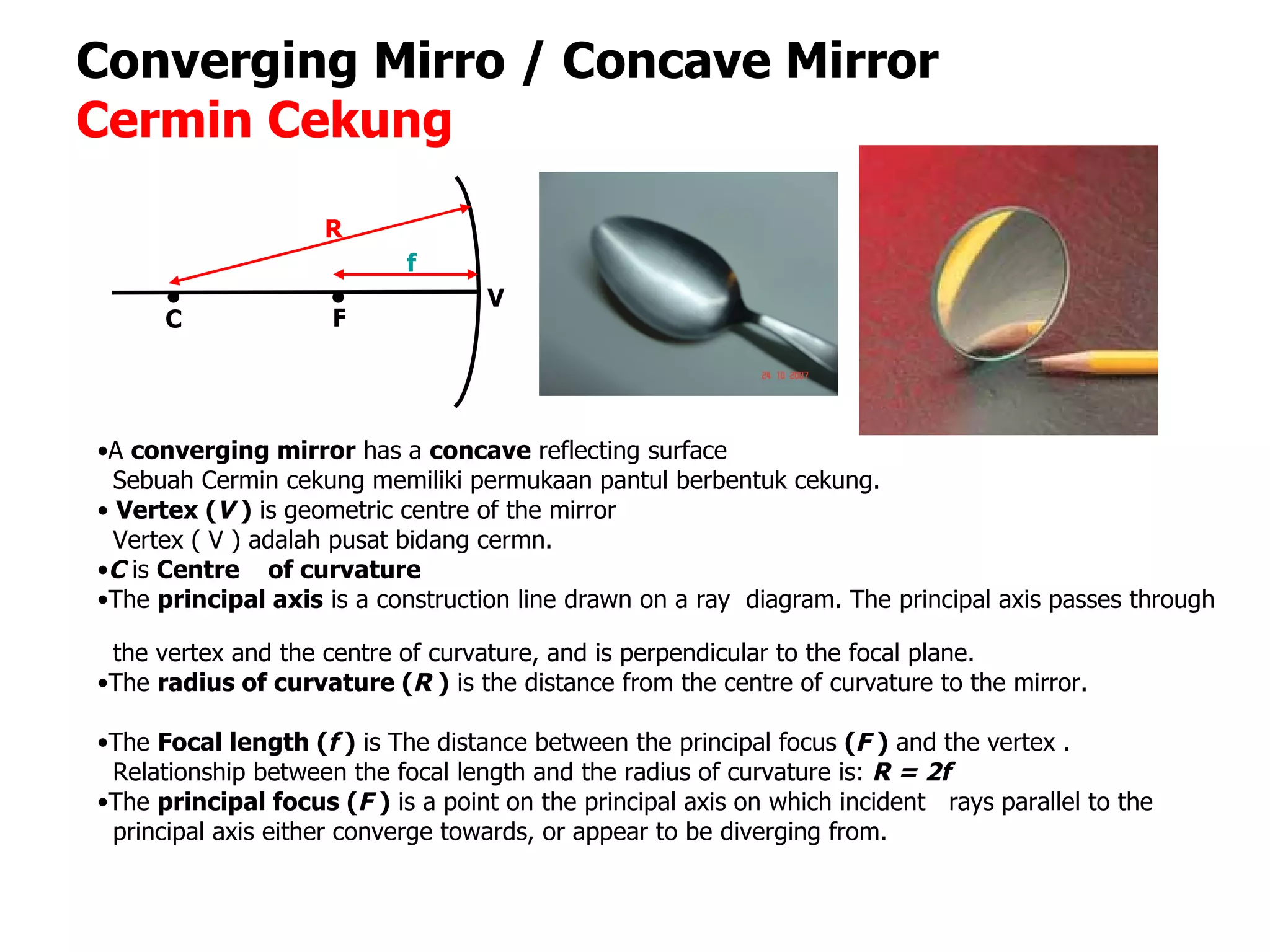 Converging Mirror And Diverging Mirror | PPT