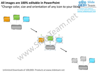 Converging text boxes with arrows circular spoke process power point ...
