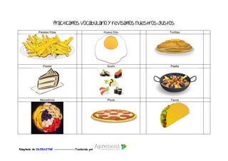Tarjetas de conversacion: sobre la comida | PDF | Food & Drink