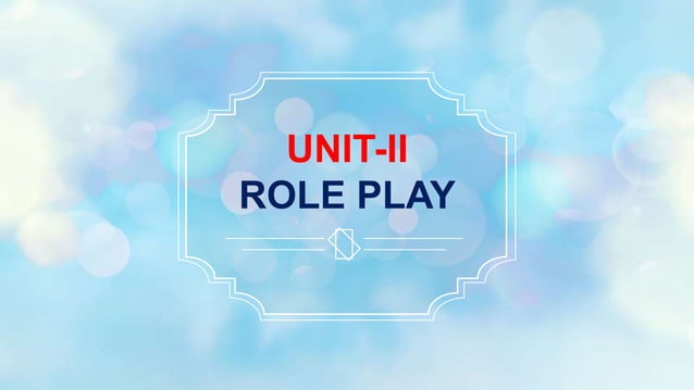 speaking-Role play | PPTX