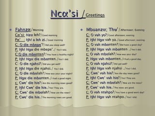Conversation nufi | PPT