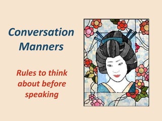 Conversation Rules Makeover | PPT