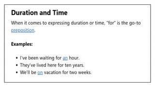 Difference between to and for and conversation in context | PPT