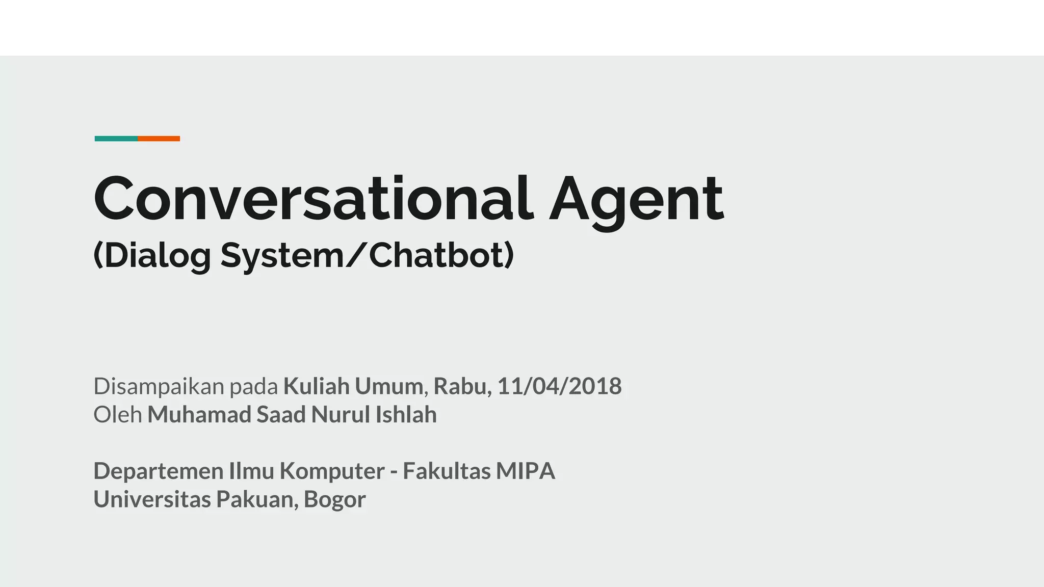 Conversational agent | PDF