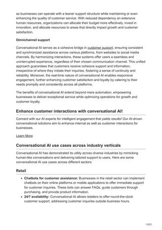 Conversational AI Use cases types and solution.pdf