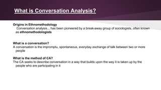 Conversational analysis and reference | PPT