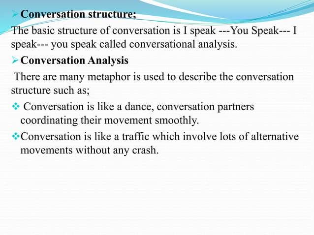 Conversational analysis | PPTX