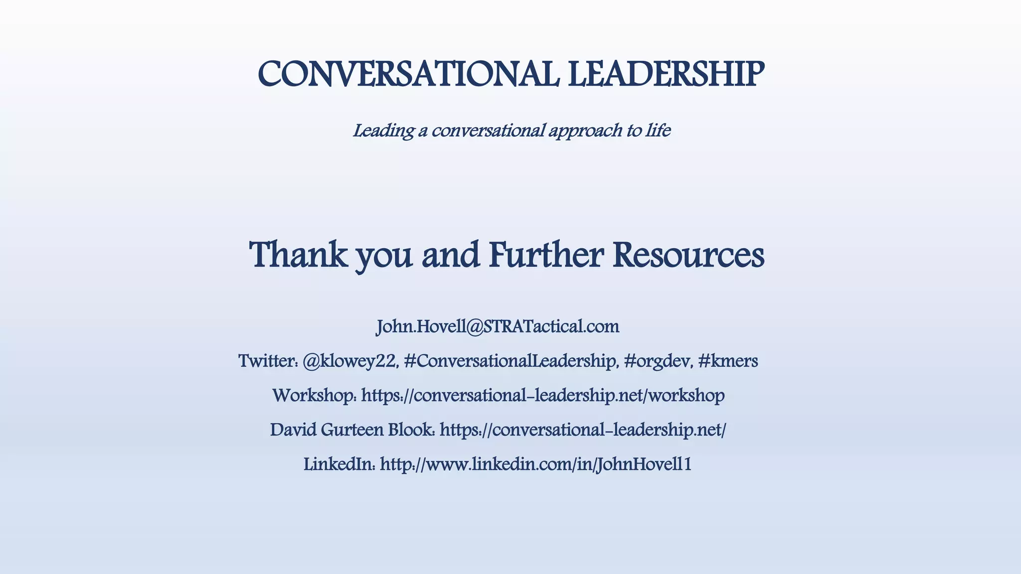 Conversational Leadership | PPTX
