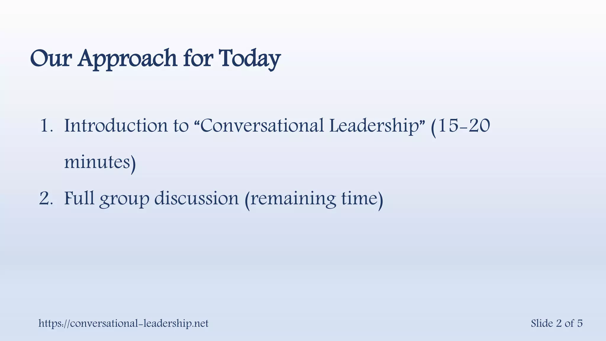 Conversational Leadership for SIKM | PPT