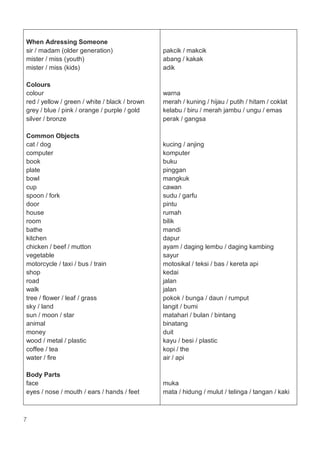 Conversational malay | PDF