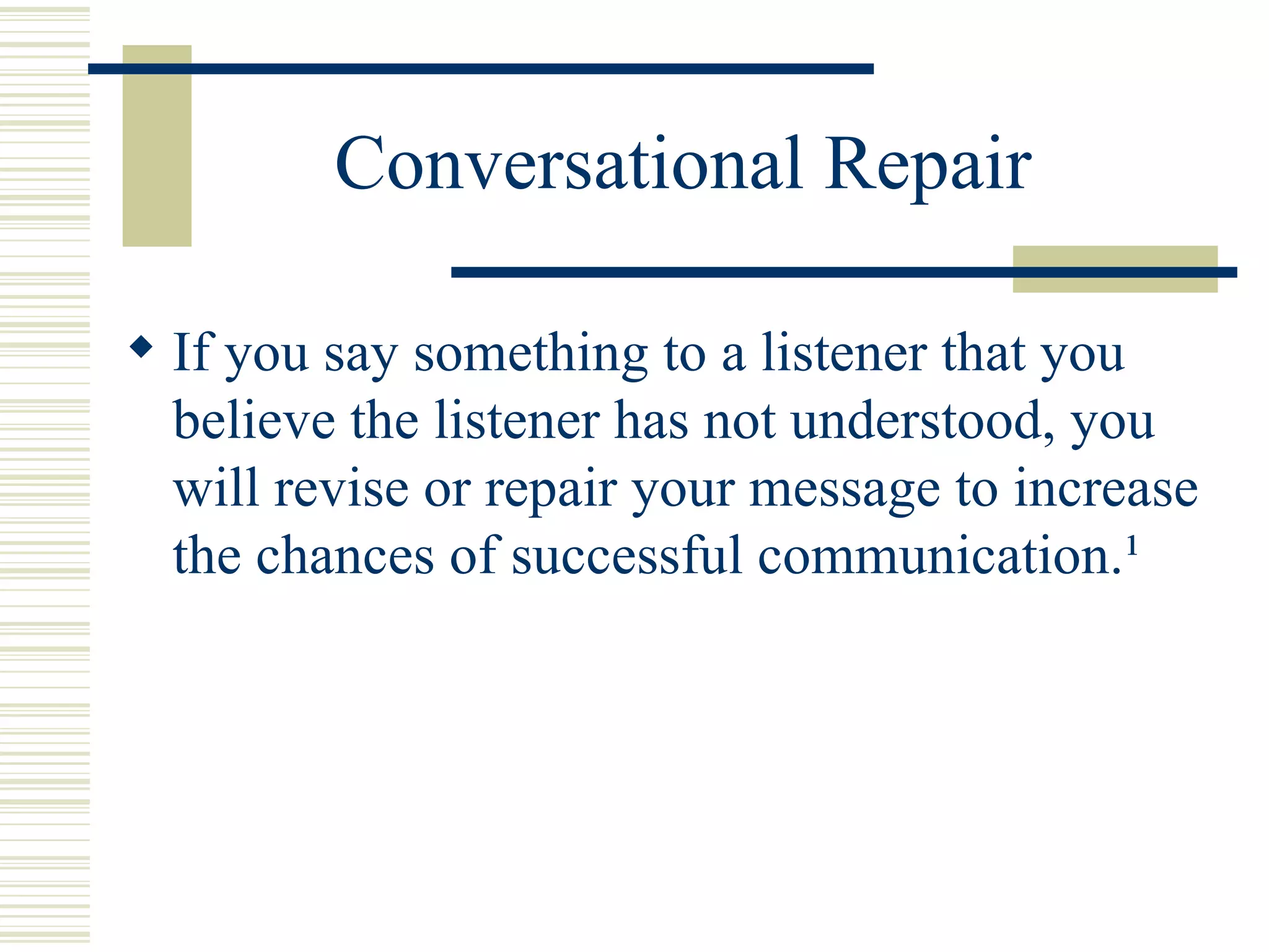Conversational repair | PPT