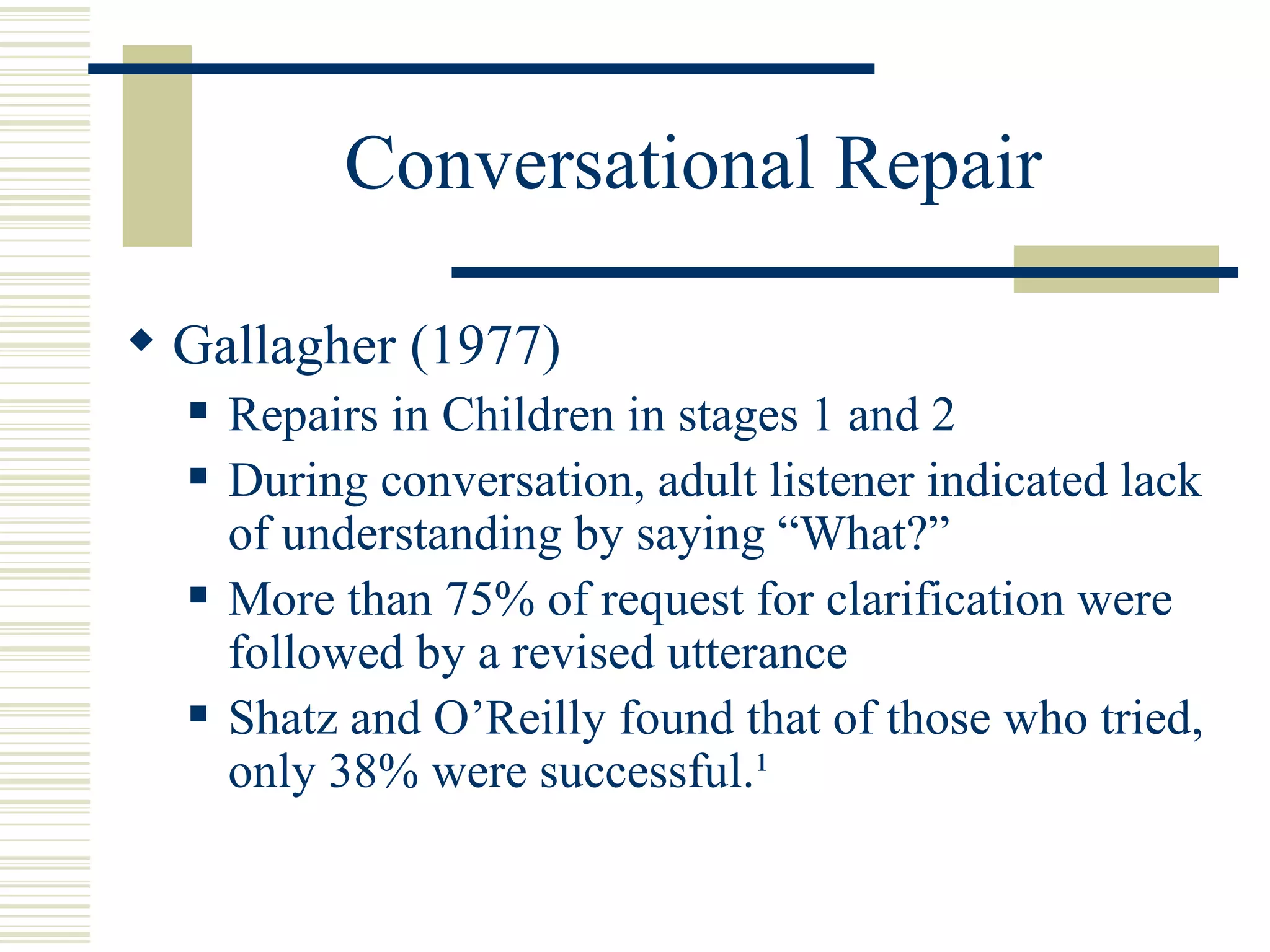 Conversational repair | PPT