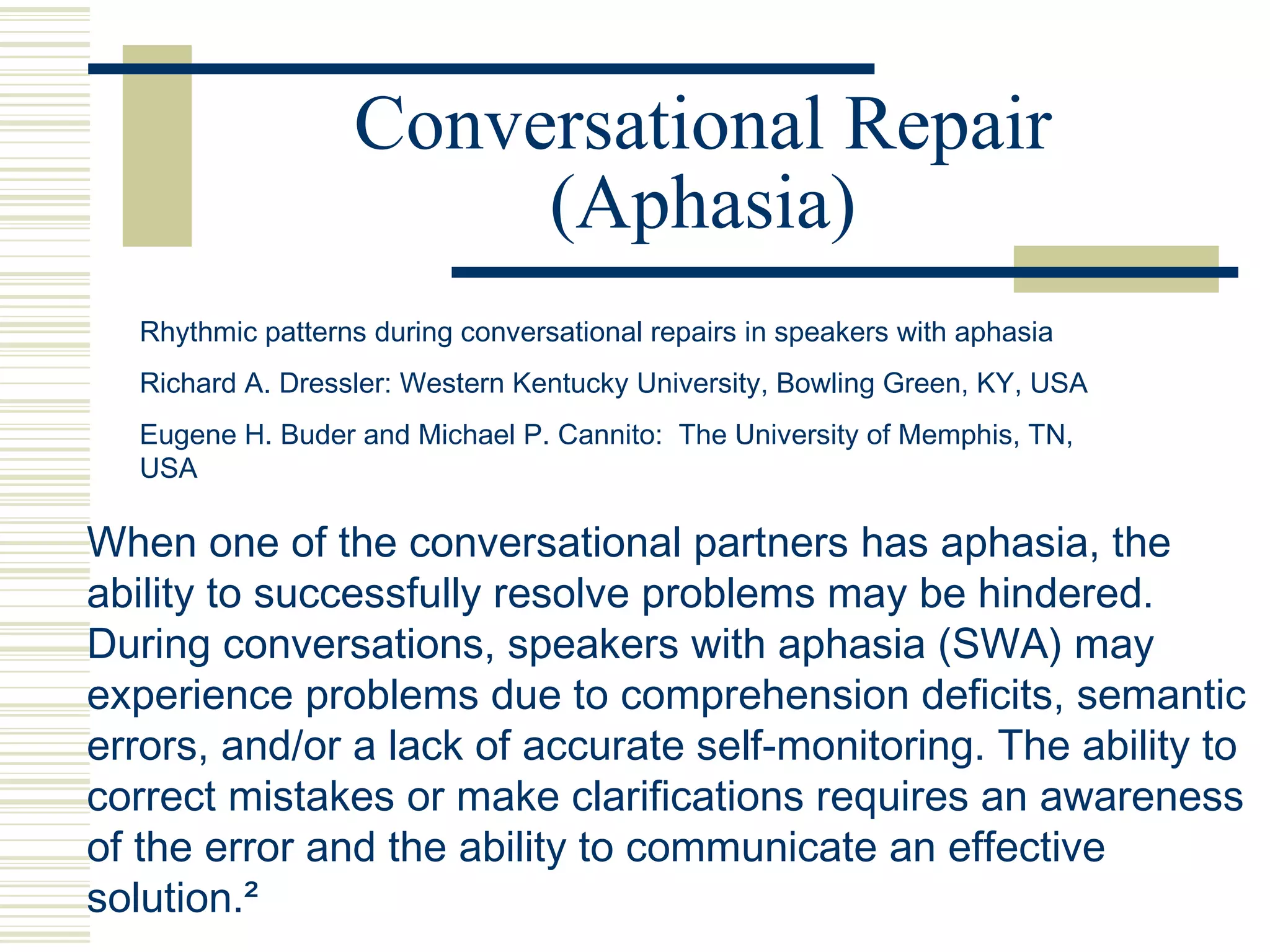 Conversational repair | PPT