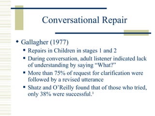 Conversational repair | PPT