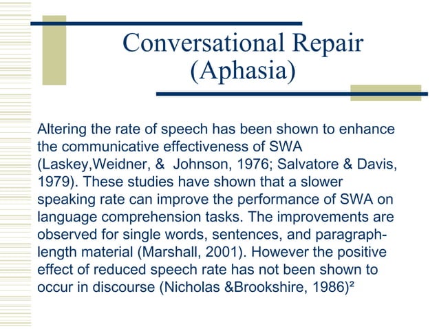 Conversational repair | PPT