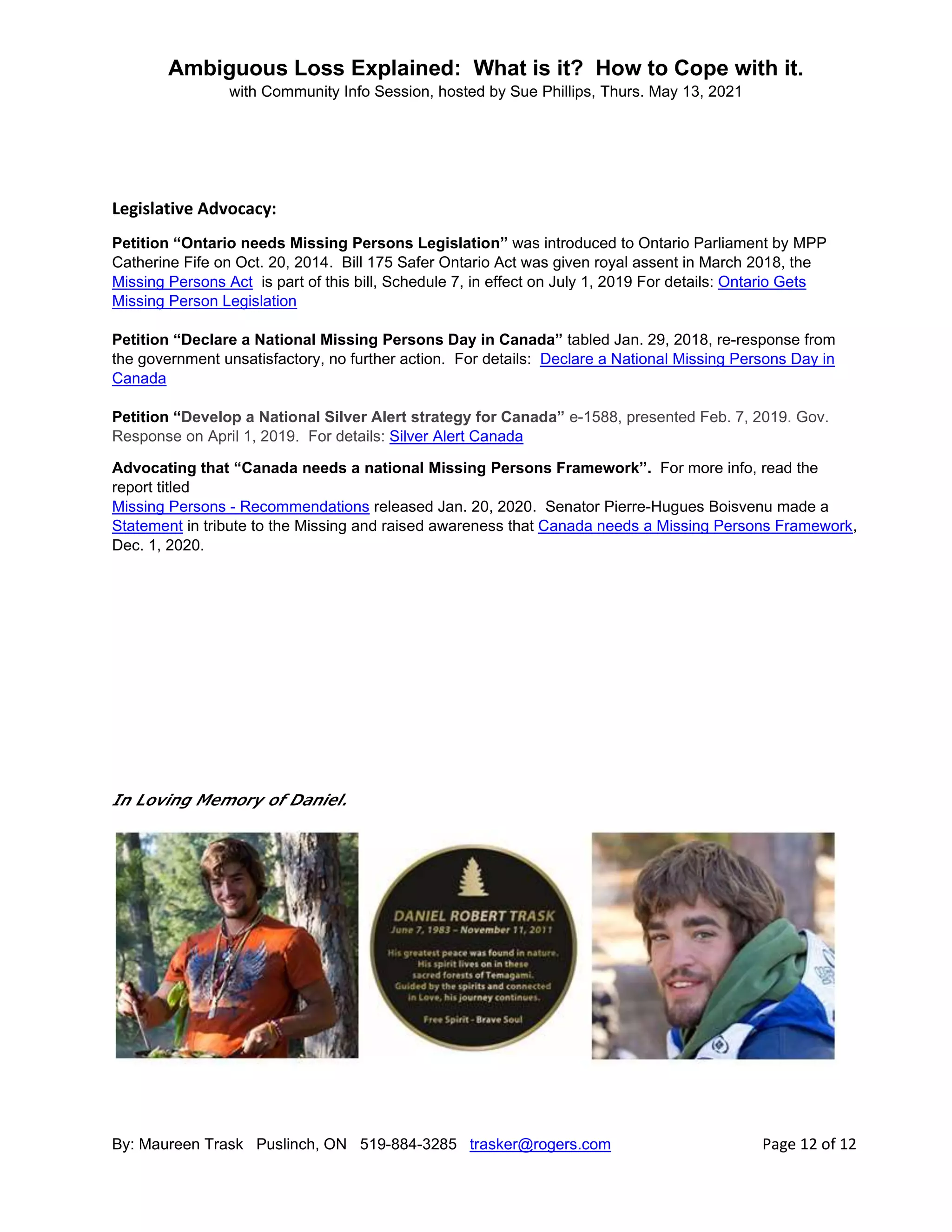 Conversation Ambiguous Loss | PDF