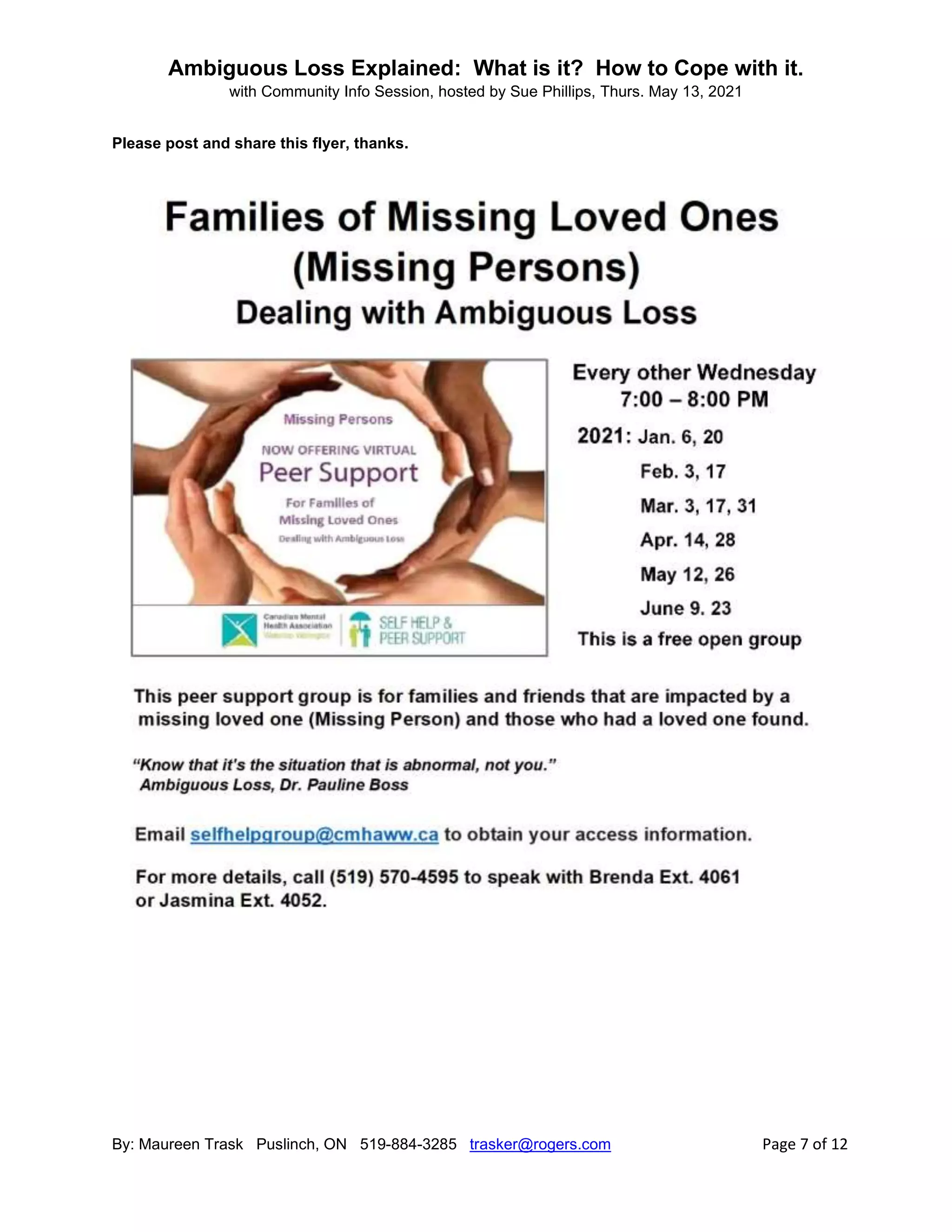 Conversation Ambiguous Loss | PDF