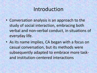 Conversationanalysis | PPT