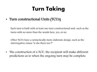 Conversation analysis | PPTX
