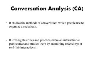 Conversation analysis | PPTX