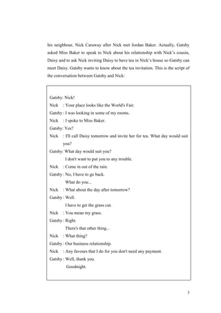 Conversation analysis in the great gatsby movie | PDF