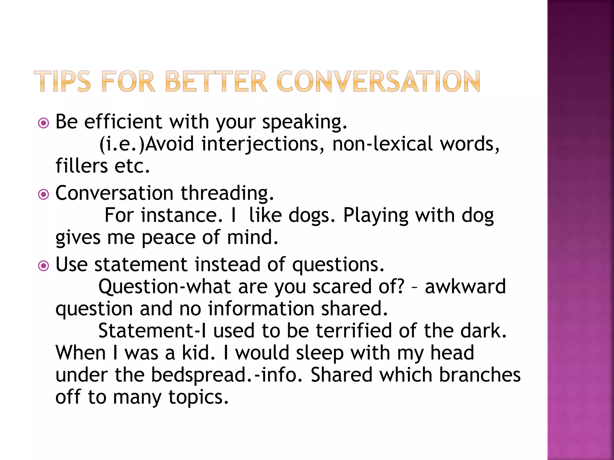 Conversation and dialogue | PPTX