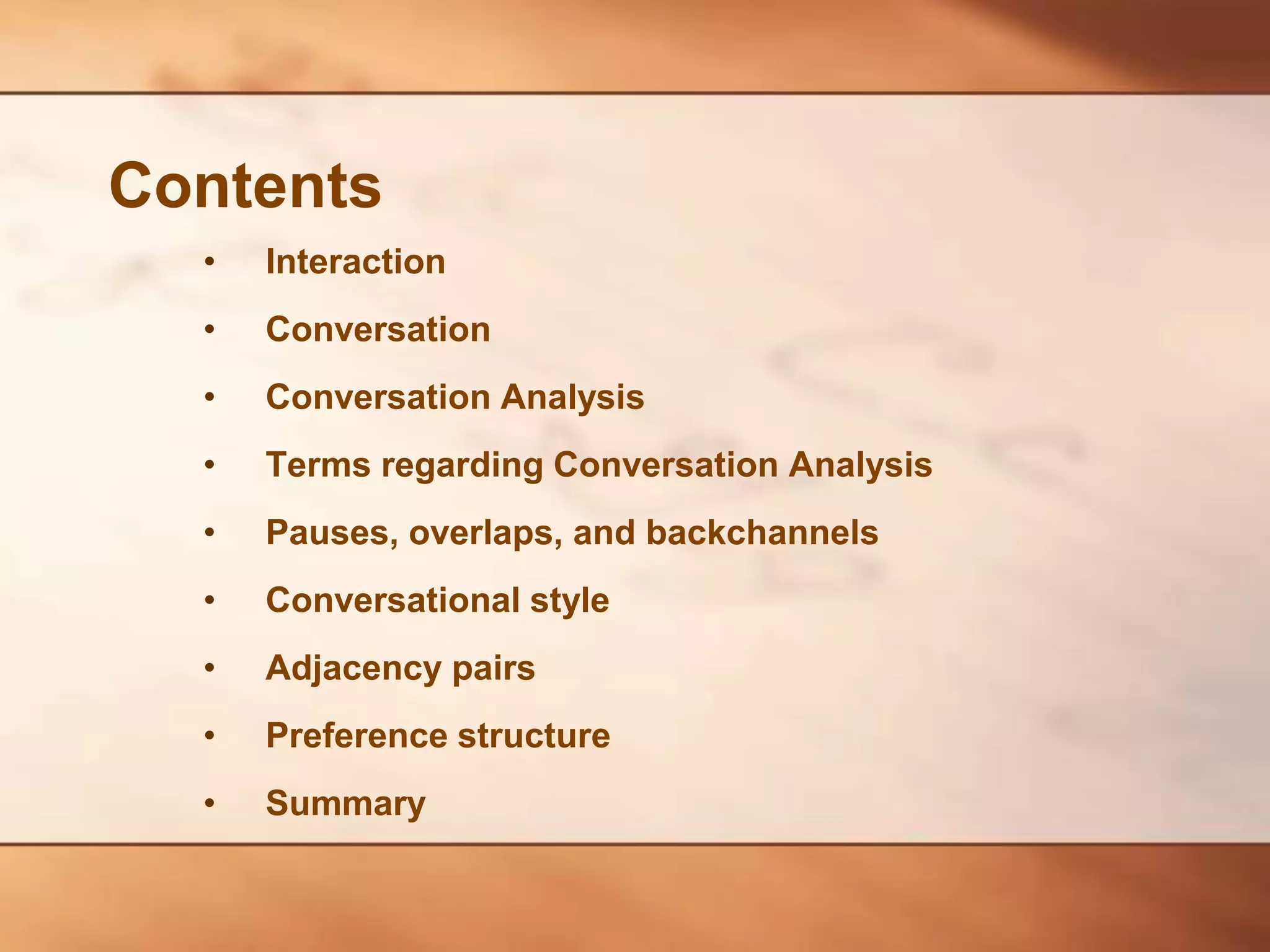 Conversation and preference structure | PPTX
