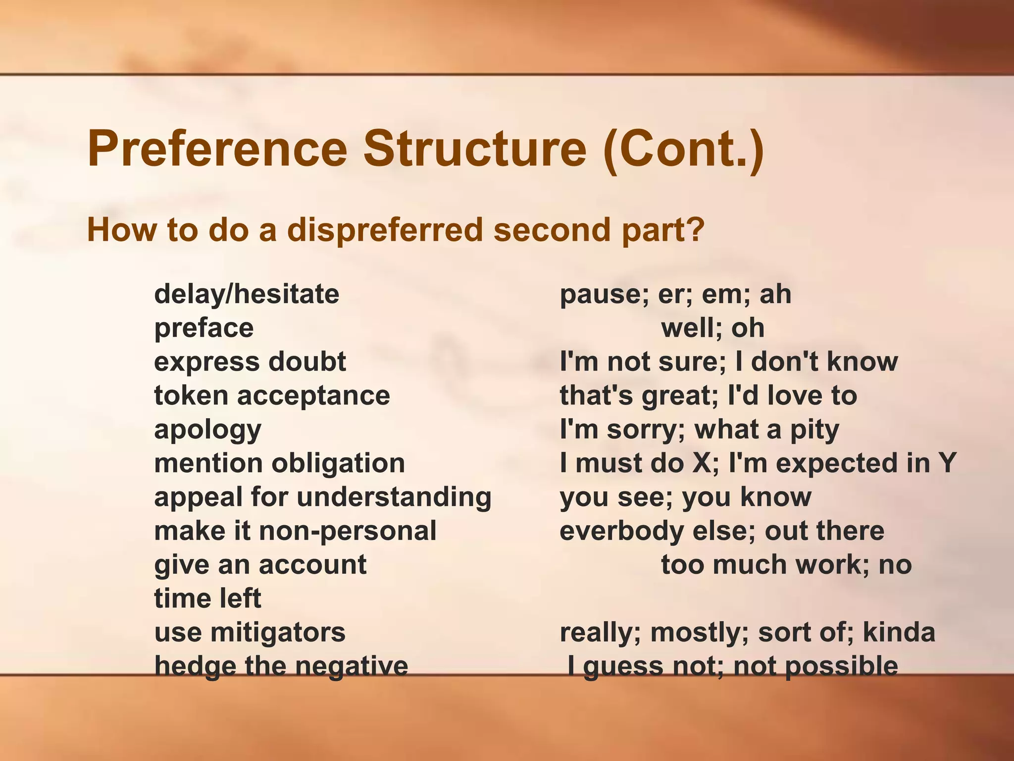 Conversation and preference structure | PPTX