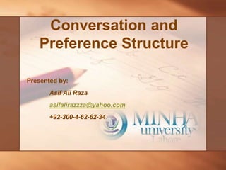 Conversation and preference structure | PPTX