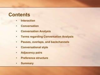 Conversation and preference structure | PPTX