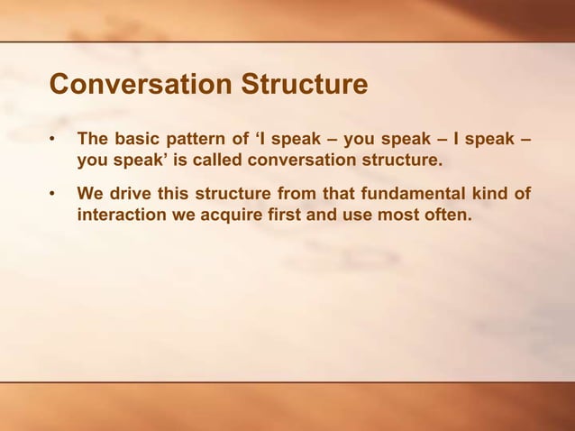 Conversation and preference structure | PPTX | Home Entertainment ...