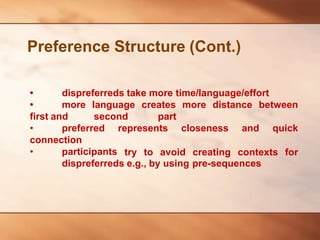 Conversation and preference structure | PPTX