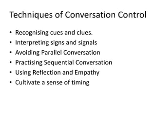 Conversation control | PPTX