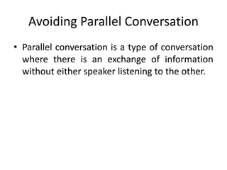Conversation control | PPTX