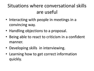 Conversation control | PPTX