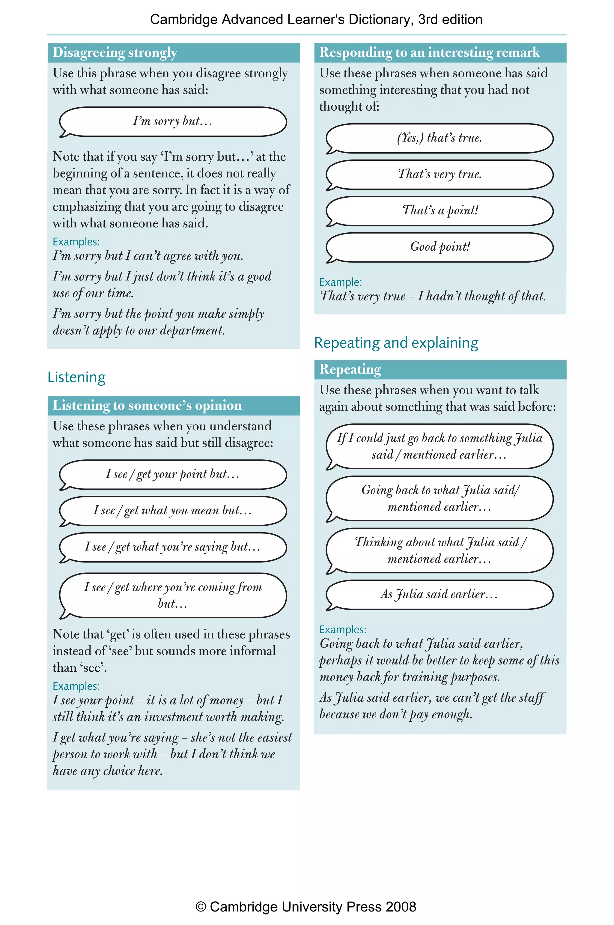 Conversation expressions | PDF