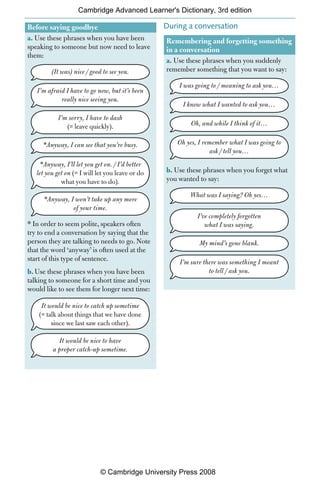 Conversation expressions | PDF