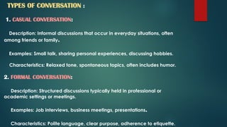 conversation in english presentation ,ppt | PPTX