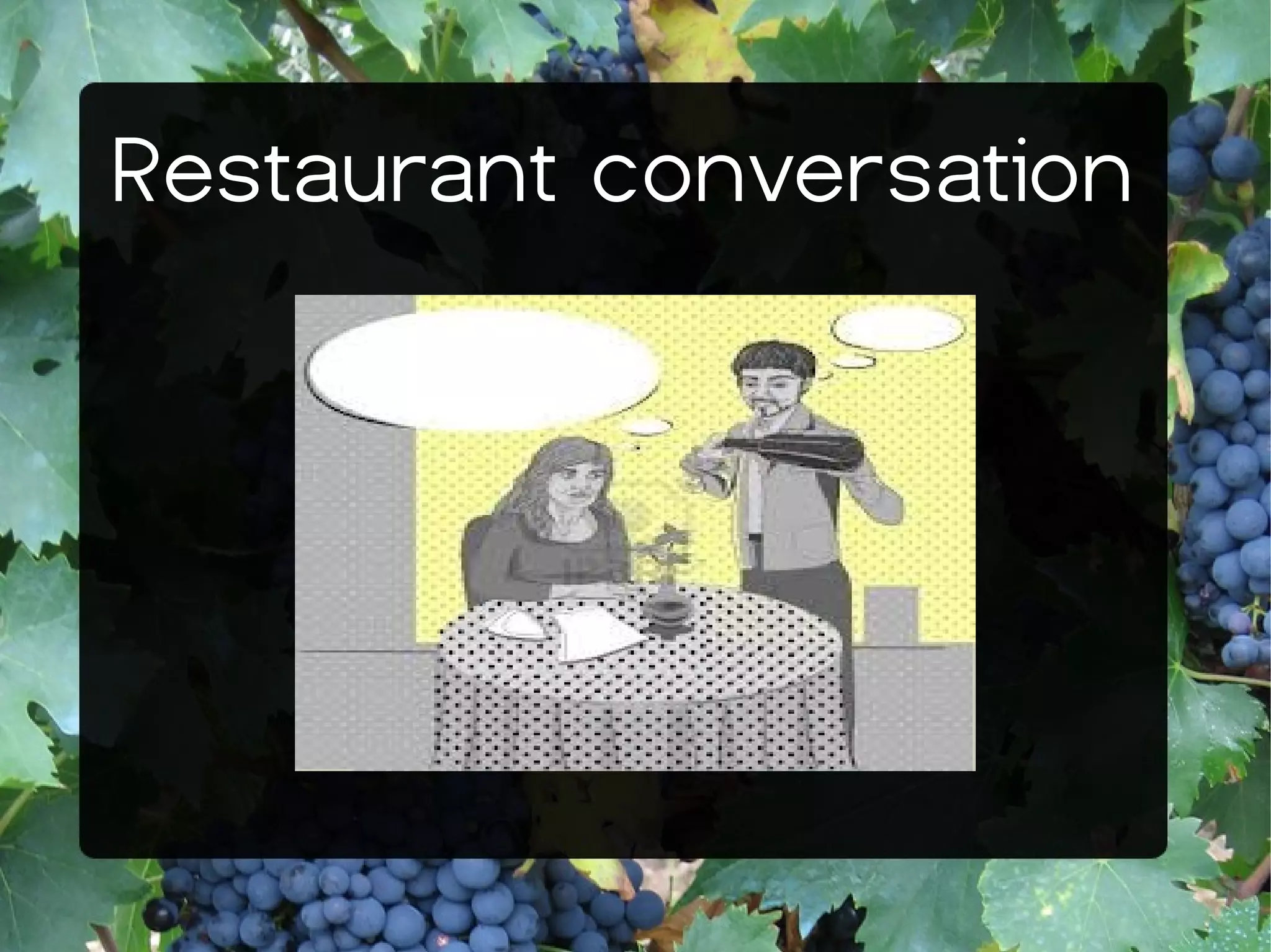 Restaurant Conversation | ODP