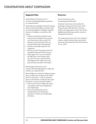 Conversations About Compassion Guide | PDF