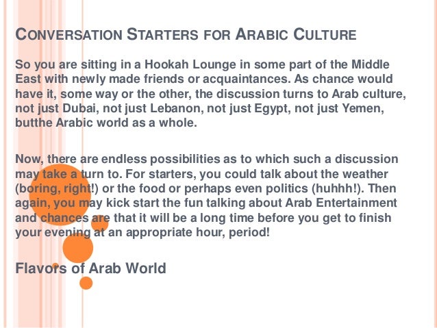 Understanding Arabic Culture